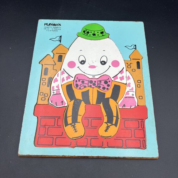 Playskool | Toys | Vintage Playskool Humpty Dumpty Wooden Puzzle 3522 ...